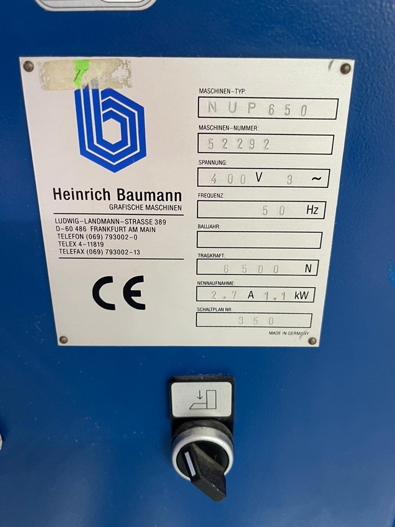 Used Baumann NUP 650 lift year 1996 | PressCity