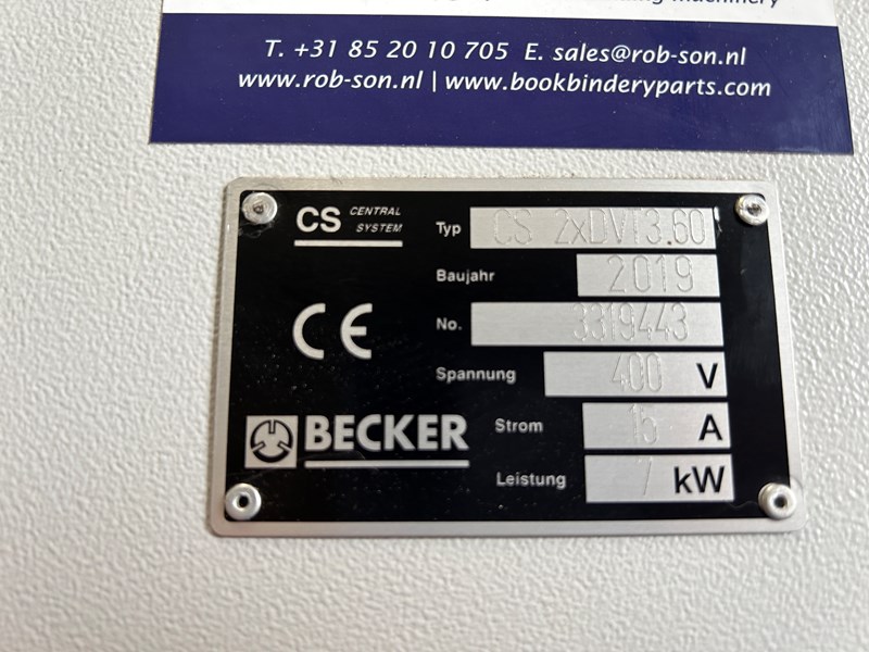 Used Becker Central System CS 2 x DVT3.60 year 2019 | PressCity