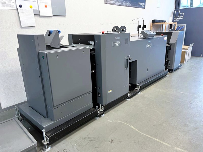 Used Duplo DBM 500 booklet maker with square spine finish year 2007 ...