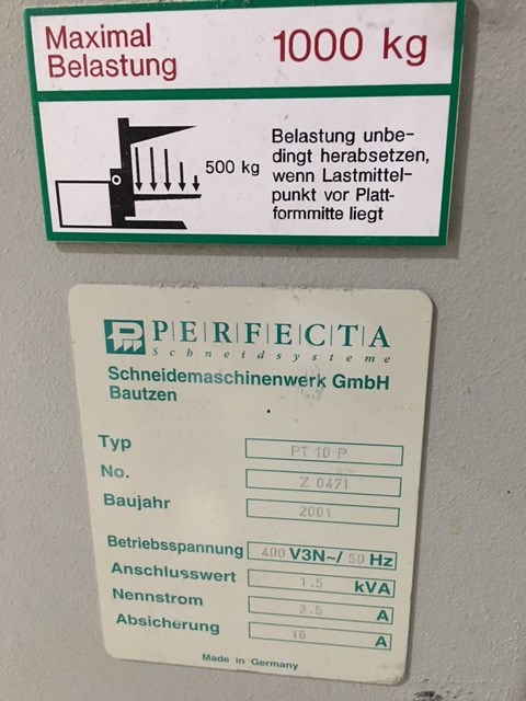 Used Perfecta PT10P pile turner year 2001 | PressCity