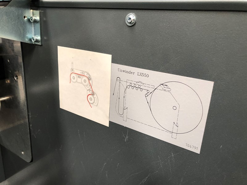 Used Tecnau unwinding, cutting and stacking system (roll- and off-line ...