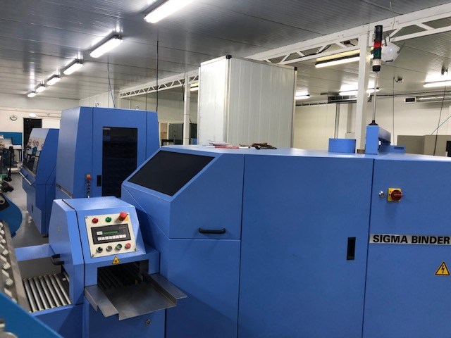 Used Muller Martini SIGMA Binder with Hunkeler Reel Feed year 2008 ...
