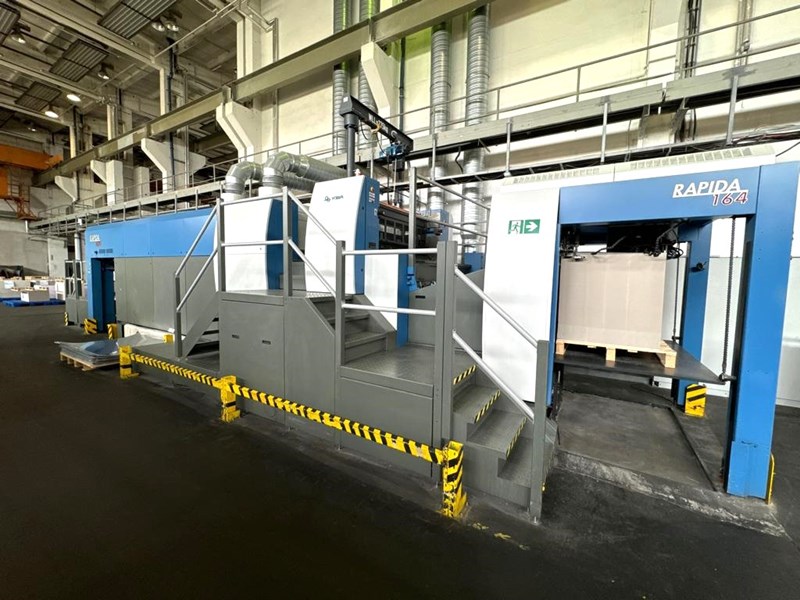 1 color Used KBA Rapida 164+L UV COATING MACHINE year 2015 with UV ...