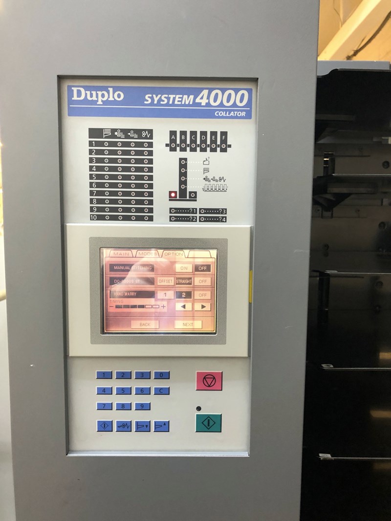 Used Duplo System 4000 collator and Booklet Maker | PressCity