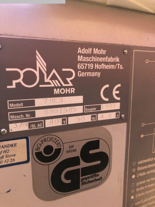 Used POLAR 78 ES year 1998 | PressCity