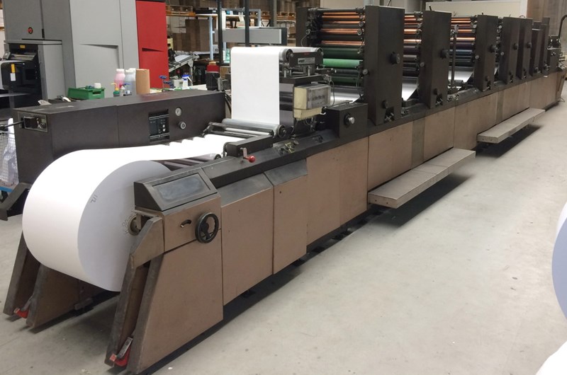5 color Used Didde Glaser DG-24 - 5 color offset webprinting year 1991 ...