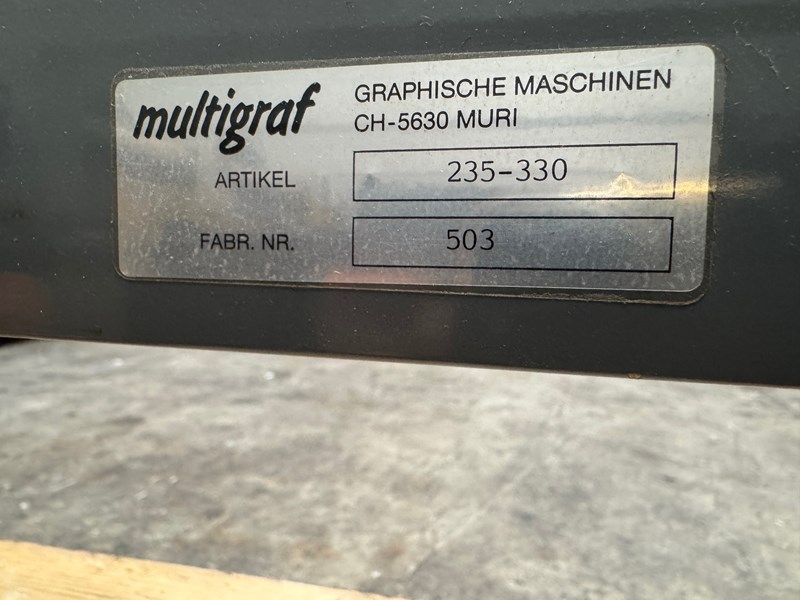 Used Multigraf 325-330 year 2000 | PressCity