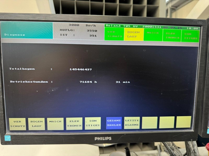 5 color Used Manroland 705 LV-UV year 1995 with UV | PressCity