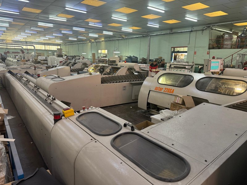 Used Meccanotecnica Multiplex with 2 Aster 220 SA sewing machines year ...