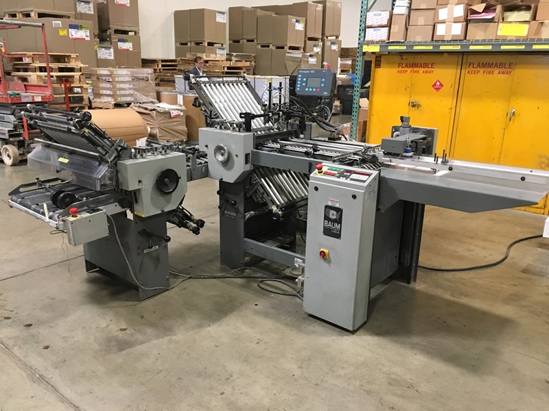 Used Baum 1320A-3-P-3 Folder with Micro Gluer 428 | PressCity