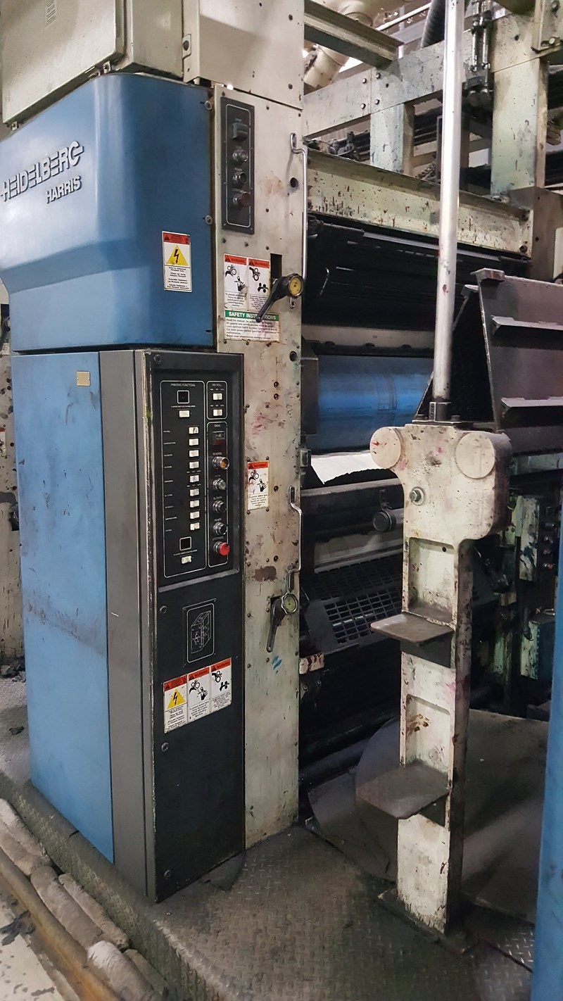 Used 1997 Heidelberg Harris M1000B (9) Unit (2) Web Press year 1997 ...