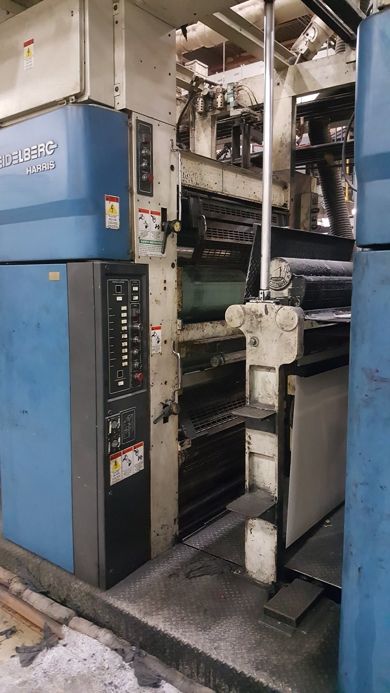 Used 1997 Heidelberg Harris M1000B (9) Unit (2) Web Press year 1997 ...