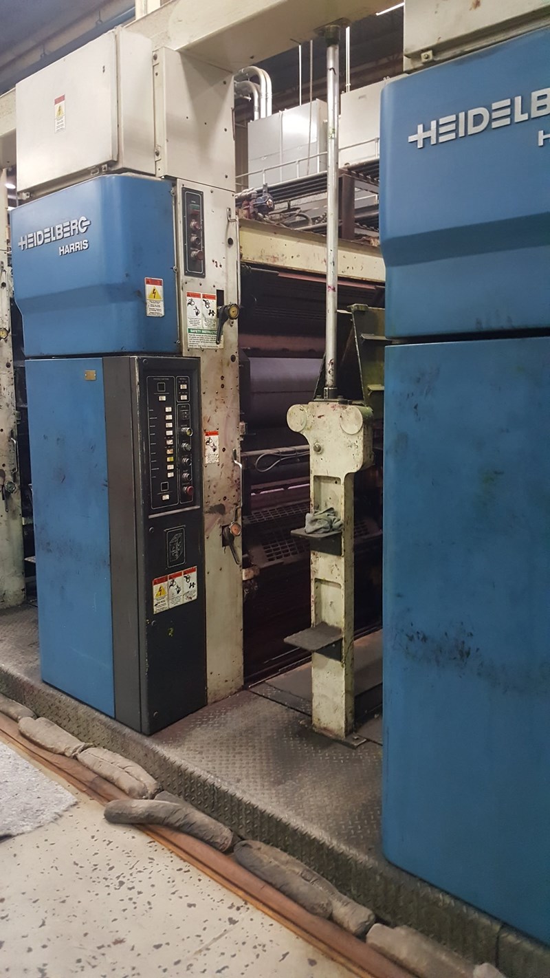 Used 1997 Heidelberg Harris M1000B (9) Unit (2) Web Press year 1997 ...