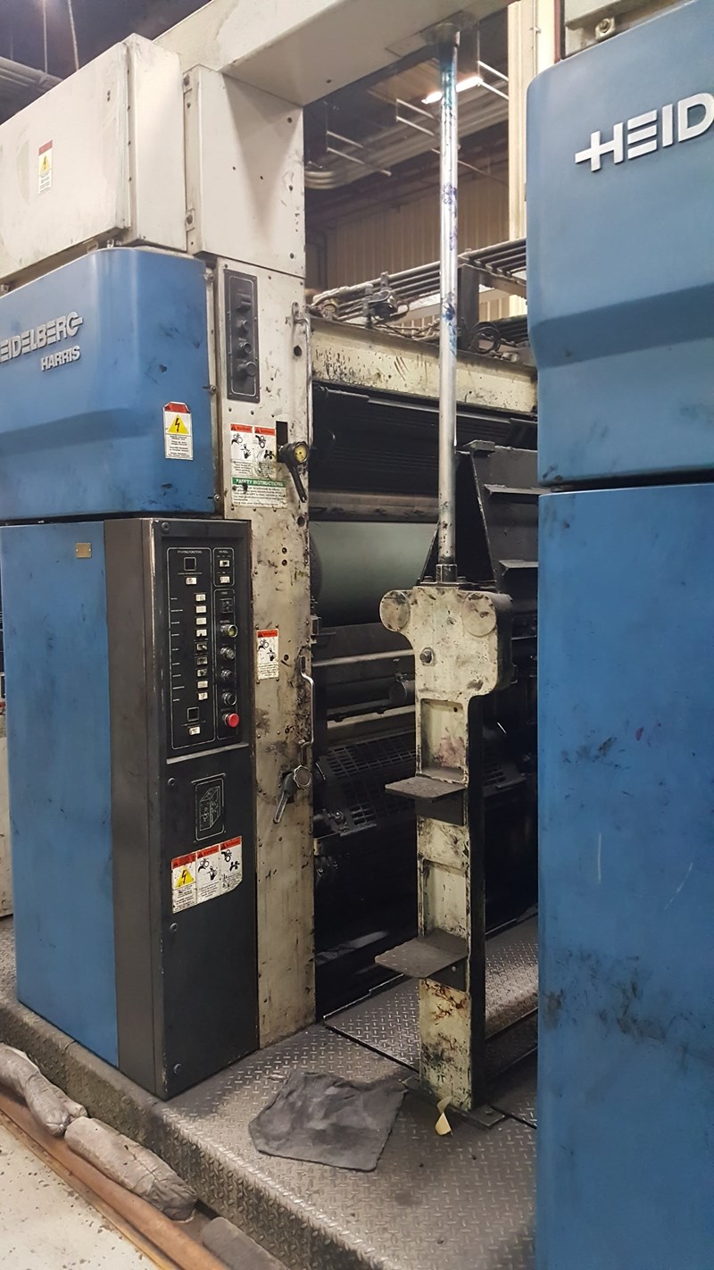 Used 1997 Heidelberg Harris M1000B (9) Unit (2) Web Press year 1997 ...
