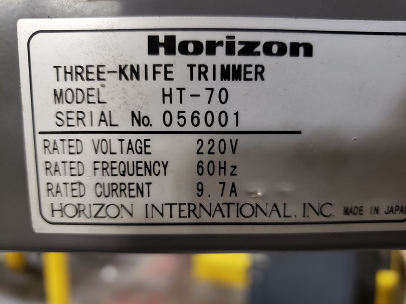 Used Horizon HT 70 Three Knife Trimmer | PressCity