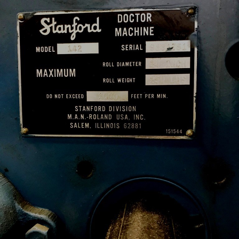Used 30" Stanford 142 Doctor Machine | PressCity