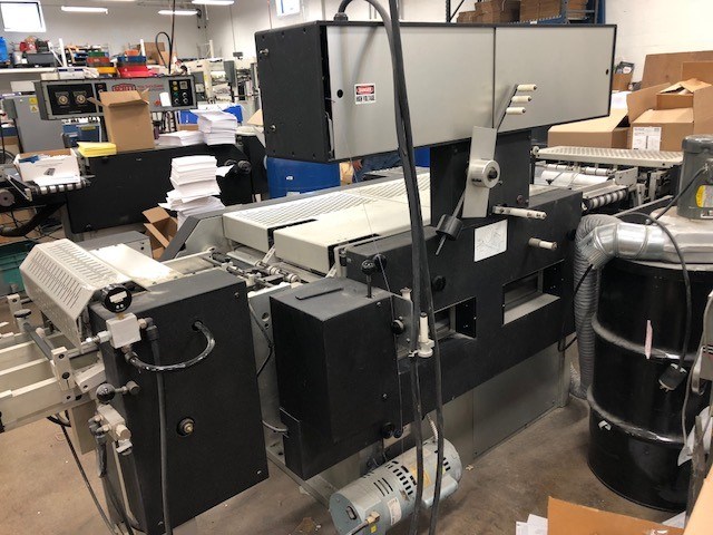 Used Scott 10000 tab cutting and mylar applicating machine year 2007 ...