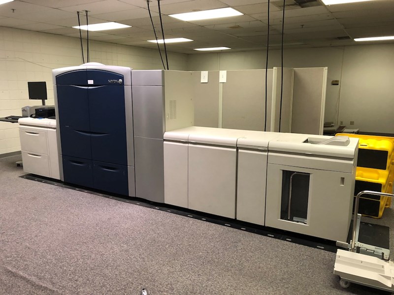 Used Xerox XC800 5 color digital printing press with Full width Array ...