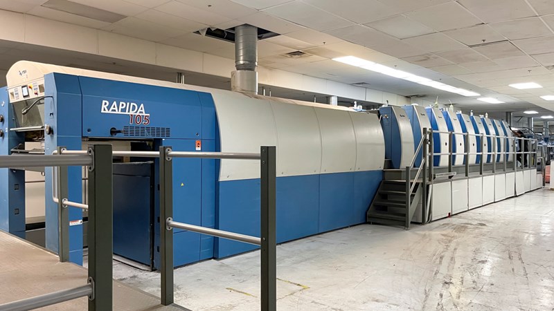 8 color Used KBA Rapida 105-CX-8-ALV3 UV Hybrid year 2008 with UV ...