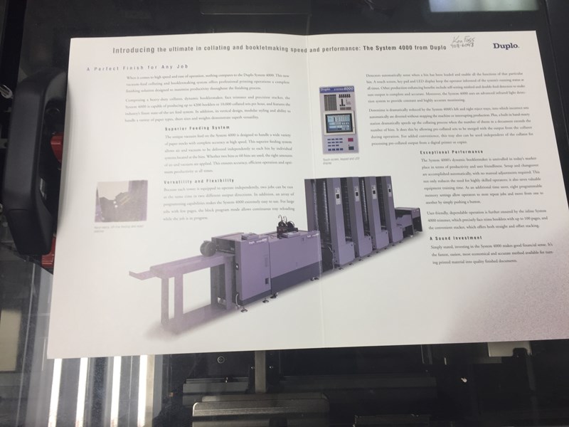 Used Duplo 5000 Pro Dynamic Booklet Maker LIKE NEW only run 13,968 ...