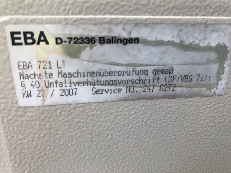 Used EBA 721 LT year 2002 | PressCity