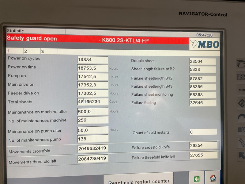 Used MBO K800.2 S KTL / 4 FP with Palamides Alpha 700 plus year 2008 | PressCity