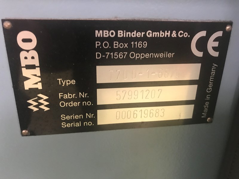 Used MBO T700-FP 4/4 700 mm wide good condition year 2000 | PressCity