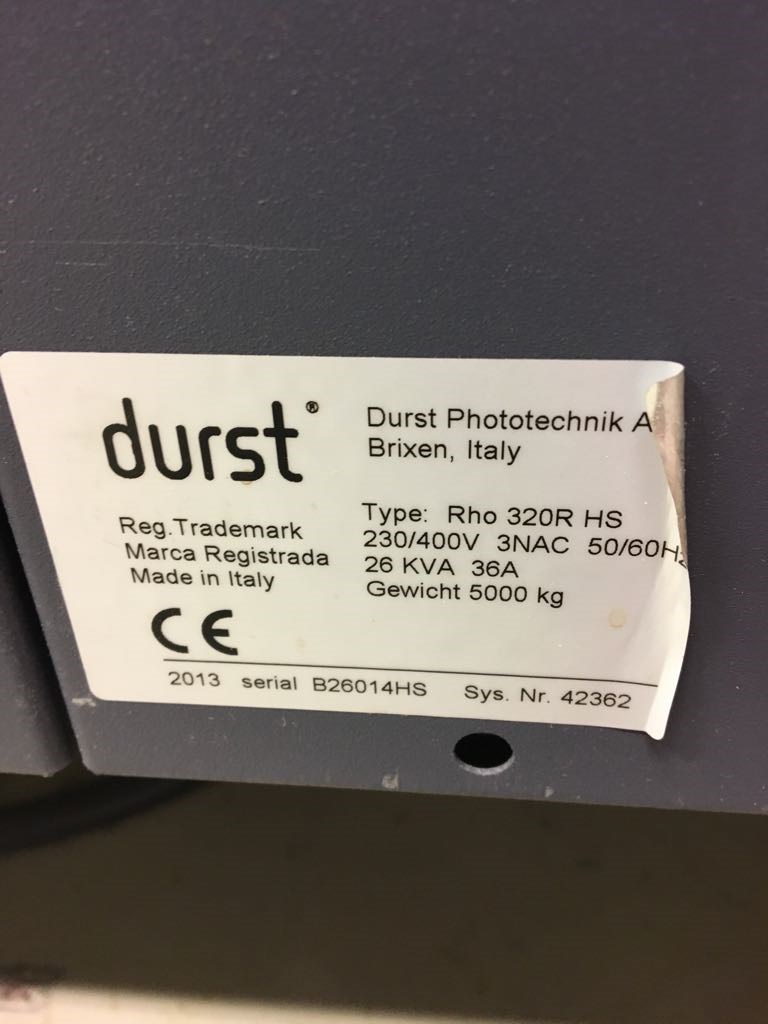 Used Durst Rho 320HS year 2013 | PressCity