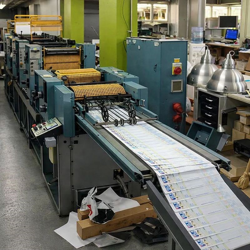 Used JUNIORPRIN Narrow Web Offset Printing Machine FORM year 1990 ...