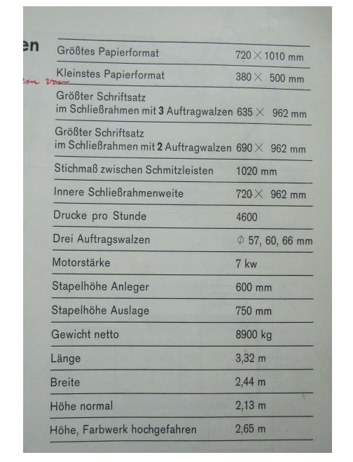 1 color Used KBA Condor 111 year 1968 | PressCity