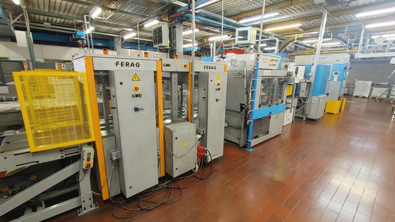 Used Müller Martini including pick up, gripper, stackers, trimming and ...