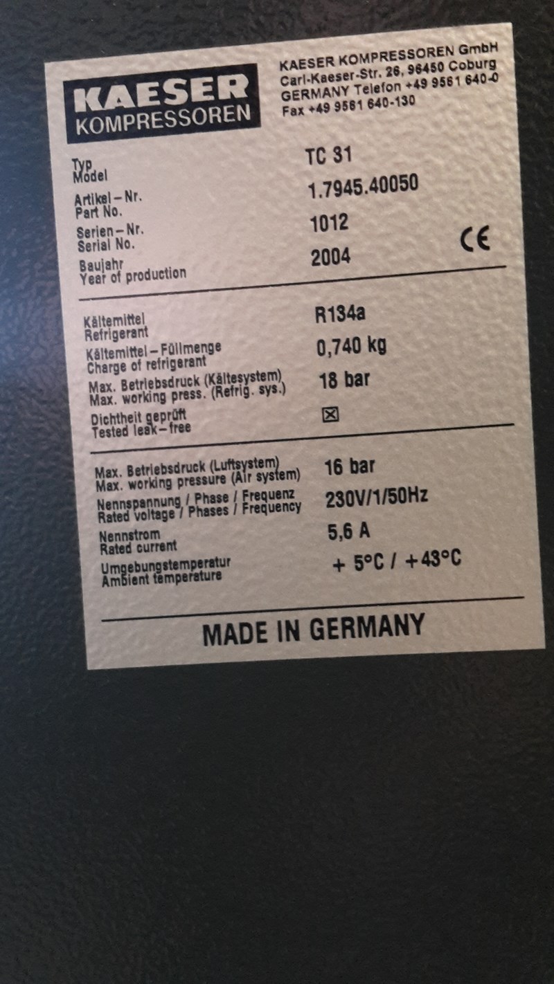 Usado Kaeser Air Dryer unit year 2004 | PressCity