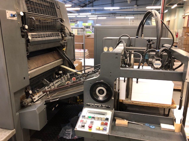 4 color Used Heidelberg Four colour with coater A2 press year 1990 ...