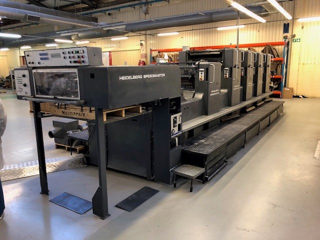 4 color Used Heidelberg Four colour with coater A2 press year 1990 ...