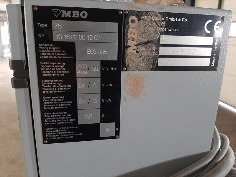 Used MBO Z6 Conveyor Belt year 2010 | PressCity
