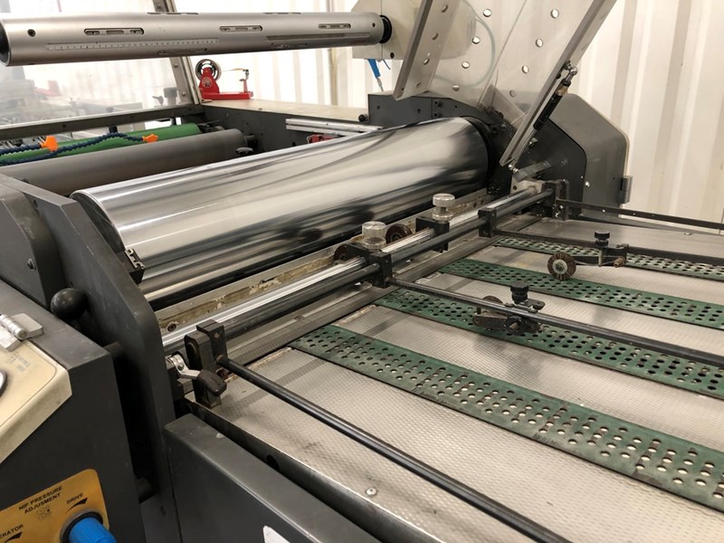 Used 2008 Laminating machine GBC VOYAGER 7580 with Mabeg feeder and ...