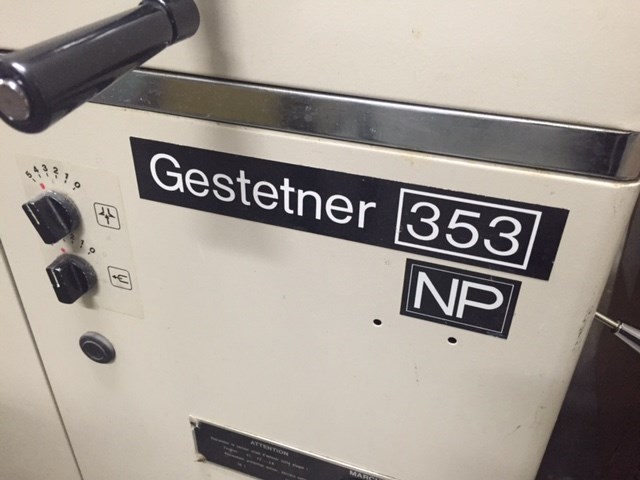 1 color Used Gestetner 353 NP | PressCity