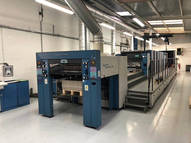 7 color Used KBA Rapida 105-2+T+5+L SW3 ALV2 CX year 2000 with UV ...