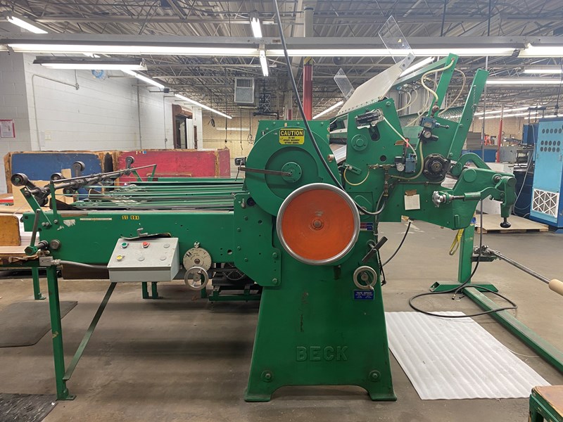 Used Beck 60" Sheeter with Output Conveyor year 1991 | PressCity