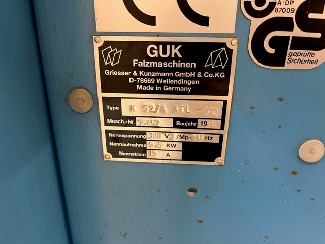 Used Guk K 52 4 Ktl F4 Year 1995 Presscity
