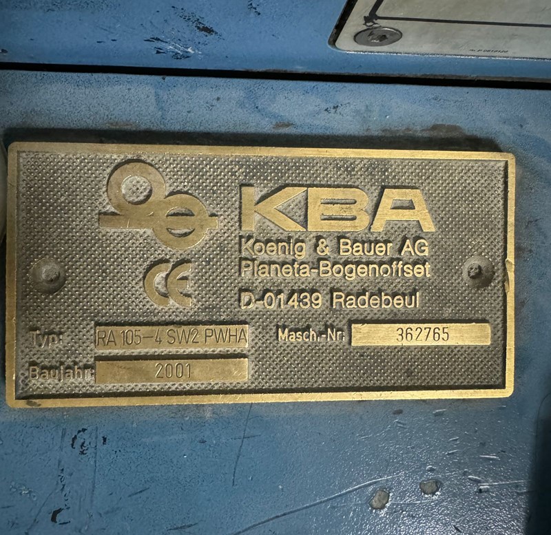 4 color Used KBA Rapida 105 4 SW year 2001 | PressCity