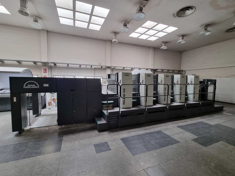 4 color Used MAN ROLAND R705 3B.P/SW Offset Printing Machine year 2004 ...