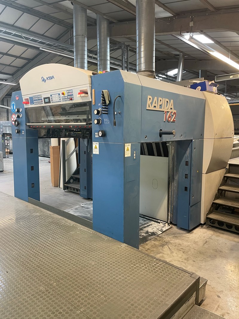 5 color Used KBA Rapida RA 162A-5+L CX PWHA ALV 2 year 2007 with UV ...