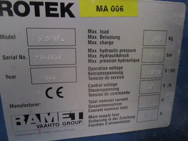 Used PILE TURNER ROTEK year 1998 | PressCity