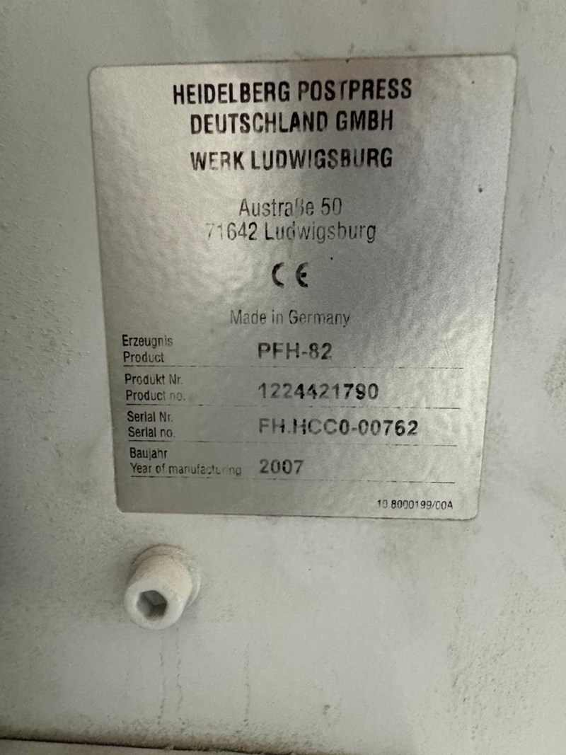 Used Heidelberg Stahlfolder TH 82-4-6-2 year 2007 | PressCity