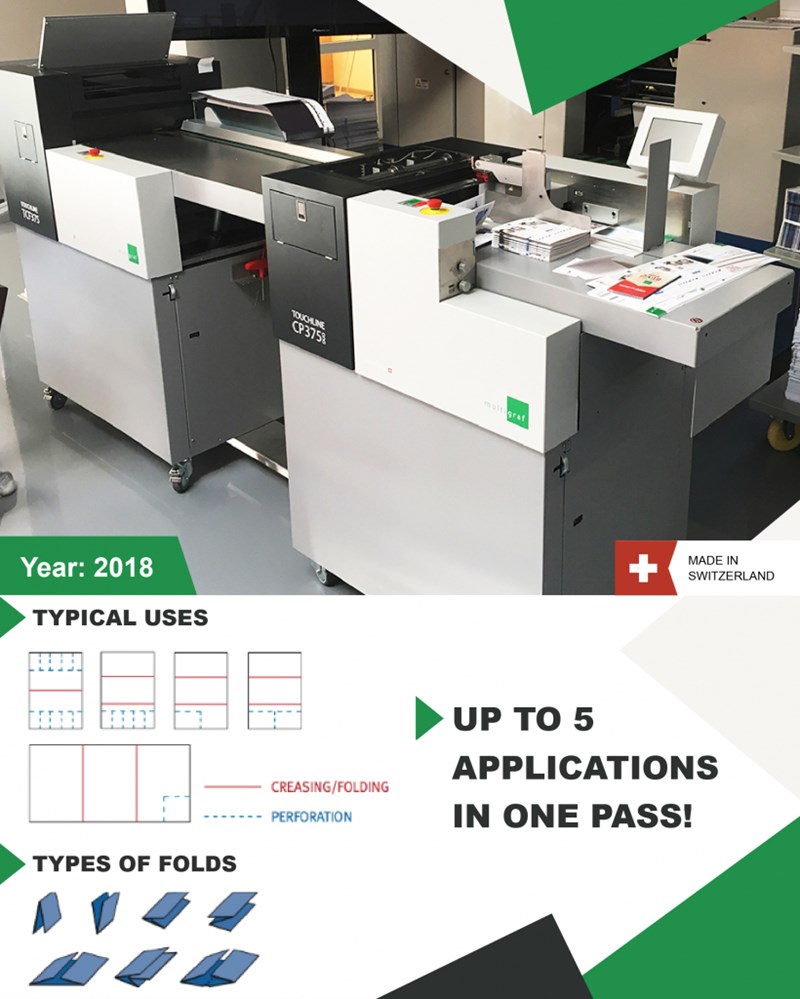 Used Multigraf Touchline CP375 DUO & TCF375 - Creasing, Perforating ...
