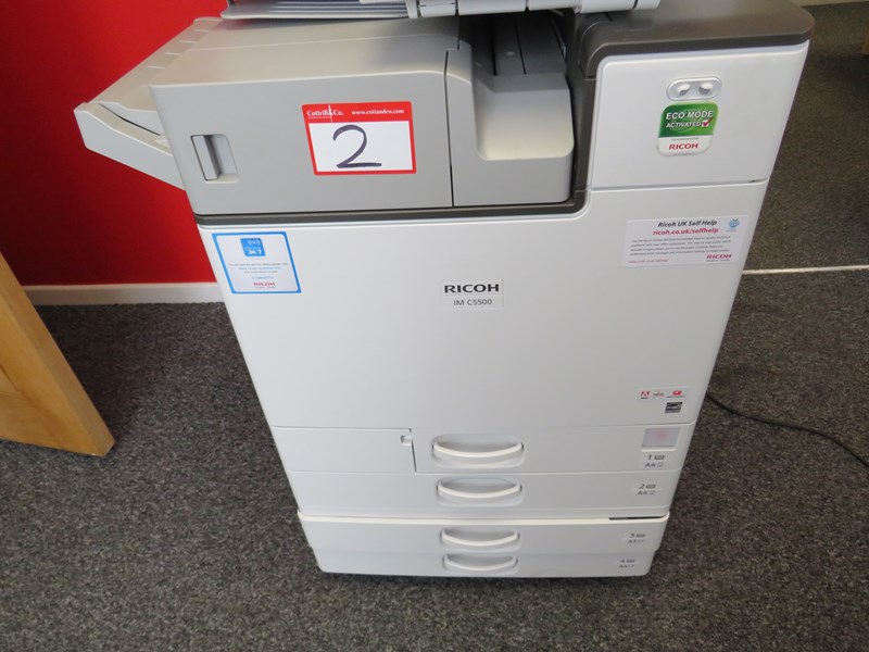 Used 2019 Ricoh IM C5500 Full Colour Multifunctional All-in-One Printer ...
