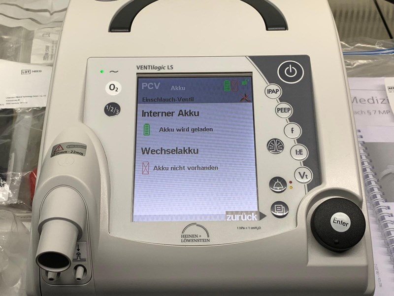 Used Beatmungsgerät Löwenstein Medical (WEINMANN) Ventilogic LS IV+NIV IPPV lebenserhaltende ...