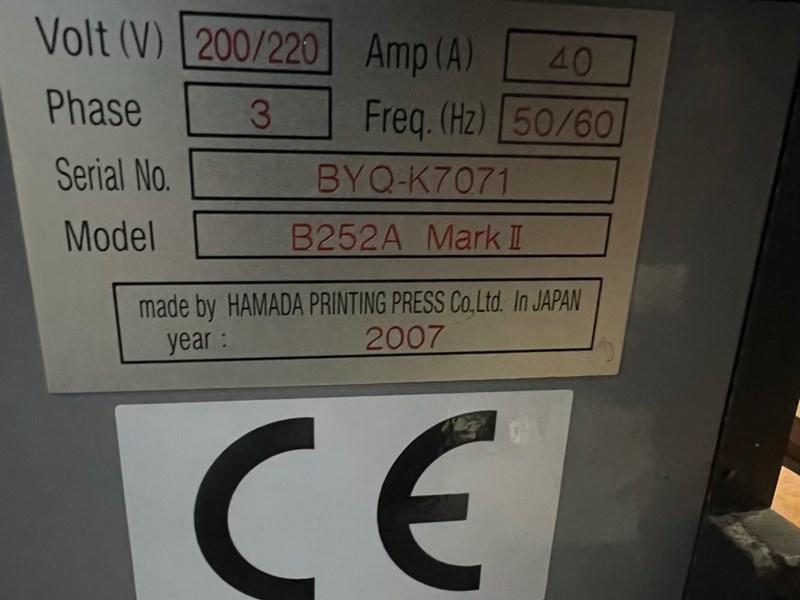 2 color Used Hamada 252 Two Colour Offset Press year 2007 | PressCity