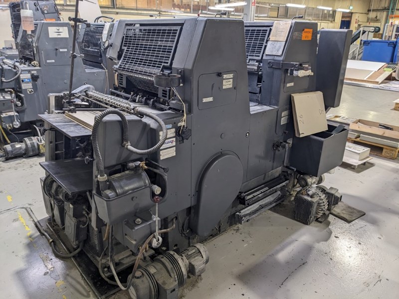 2 color Used Heidelberg GTO 52 ZP Two Colour Offset Press year 1989 ...